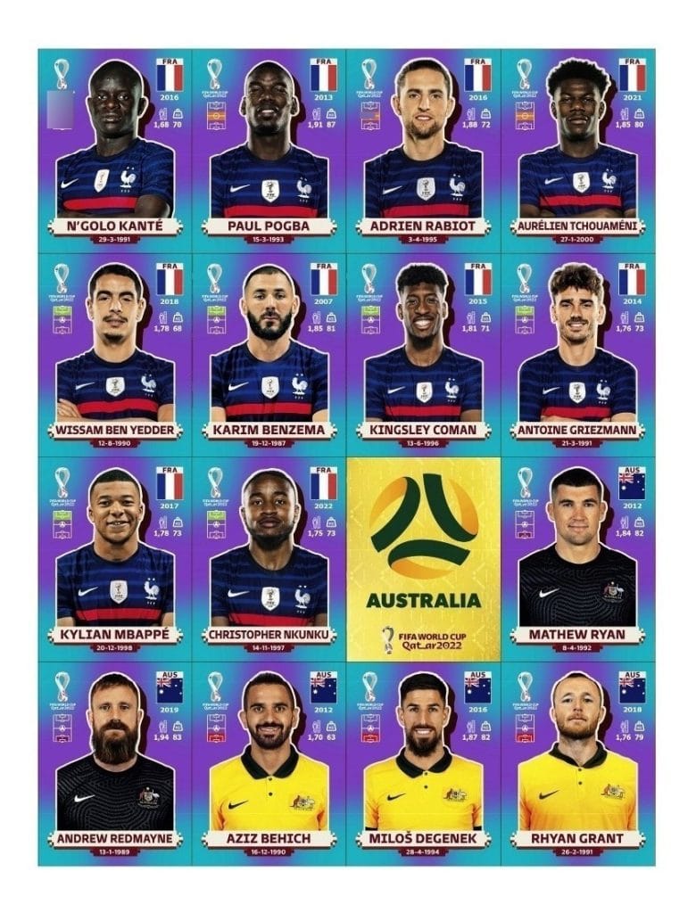 Figurinhas Copa Qatar 2022 Arquivo Pdf P/ Imprimir + Legends - Midas Design